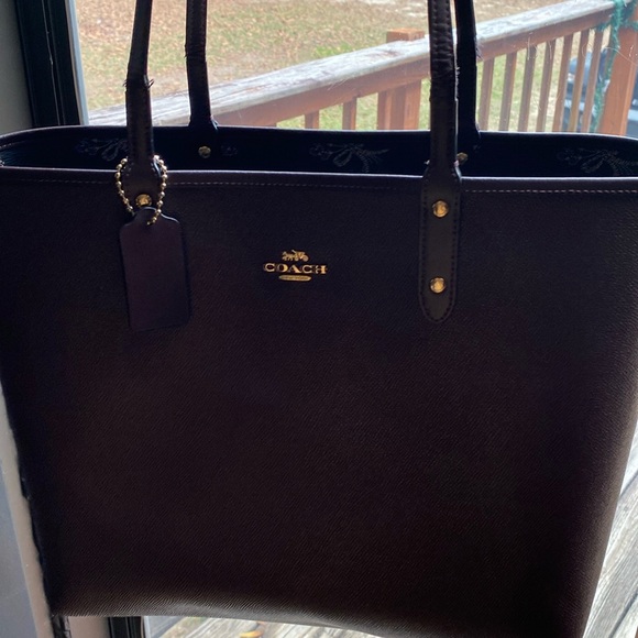 Coach | Bags | Coach Ribbon Bouquetreversible City Tote Handbag | Poshmark